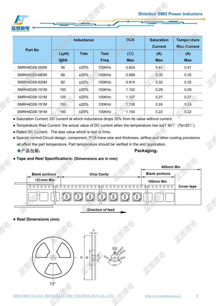 SMRH4D28 datasheet page 3