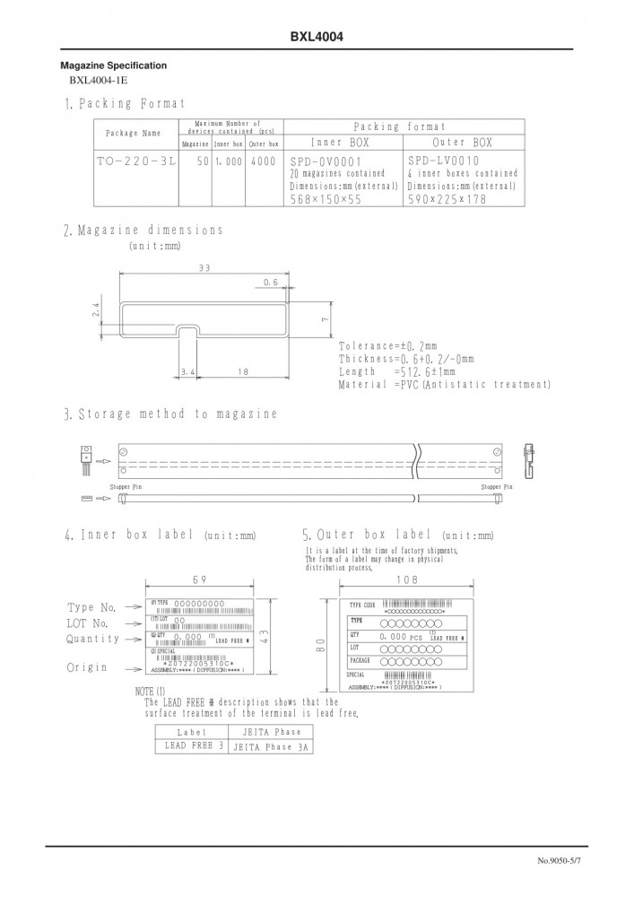 BXL4004 datasheet page 5