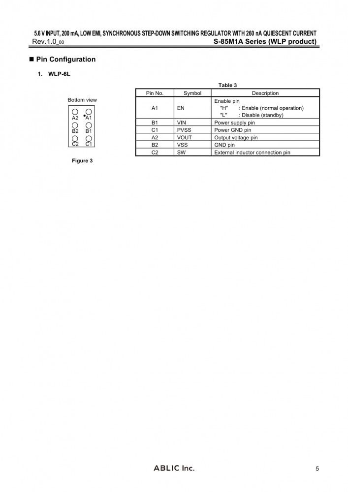 S-85M1A datasheet page 5