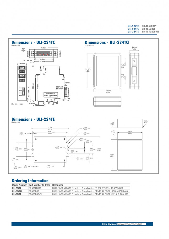 ADVANTECH ULI-224 series document page 4