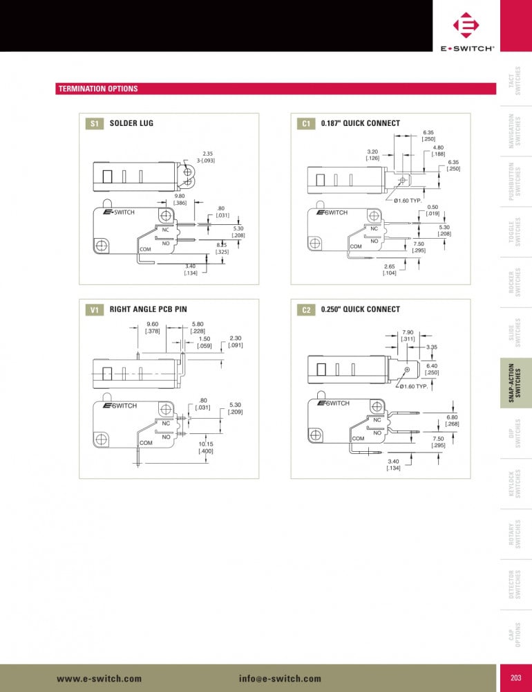 LS085 snap action switch datasheet page 3