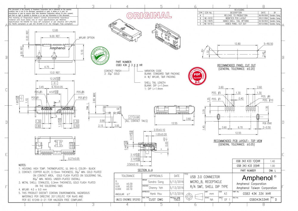 GSB343K33HR product document page