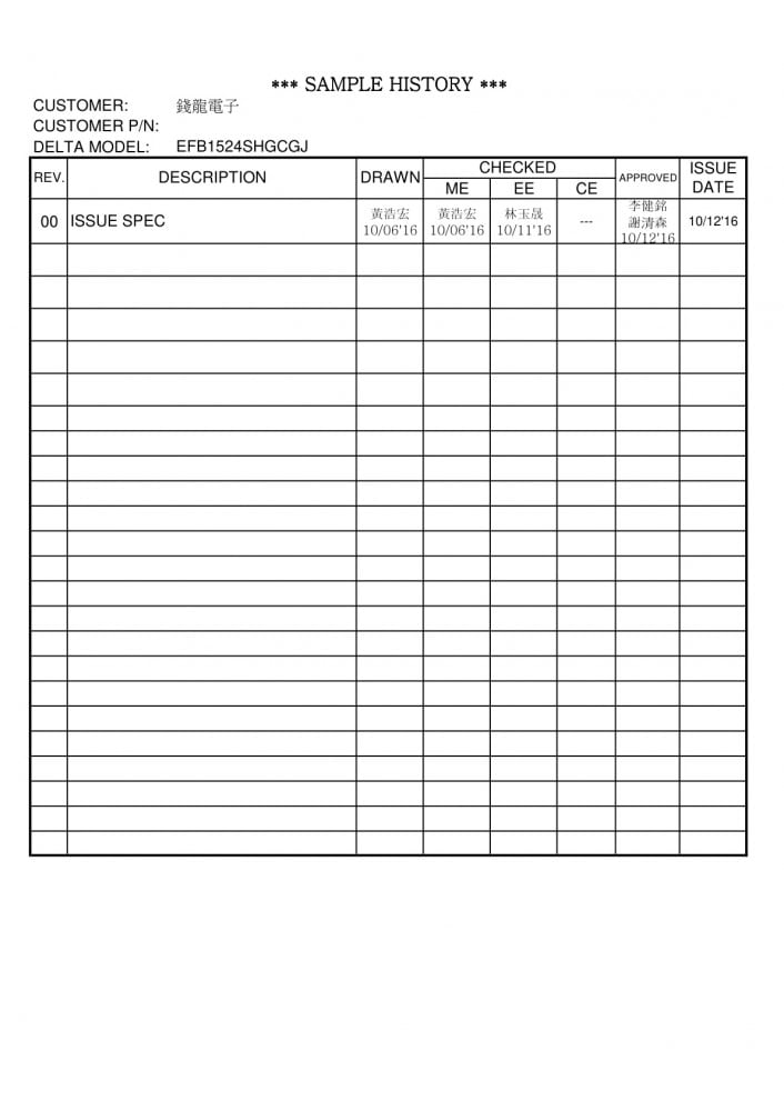 DELTA EFB1524SHG specification page 2