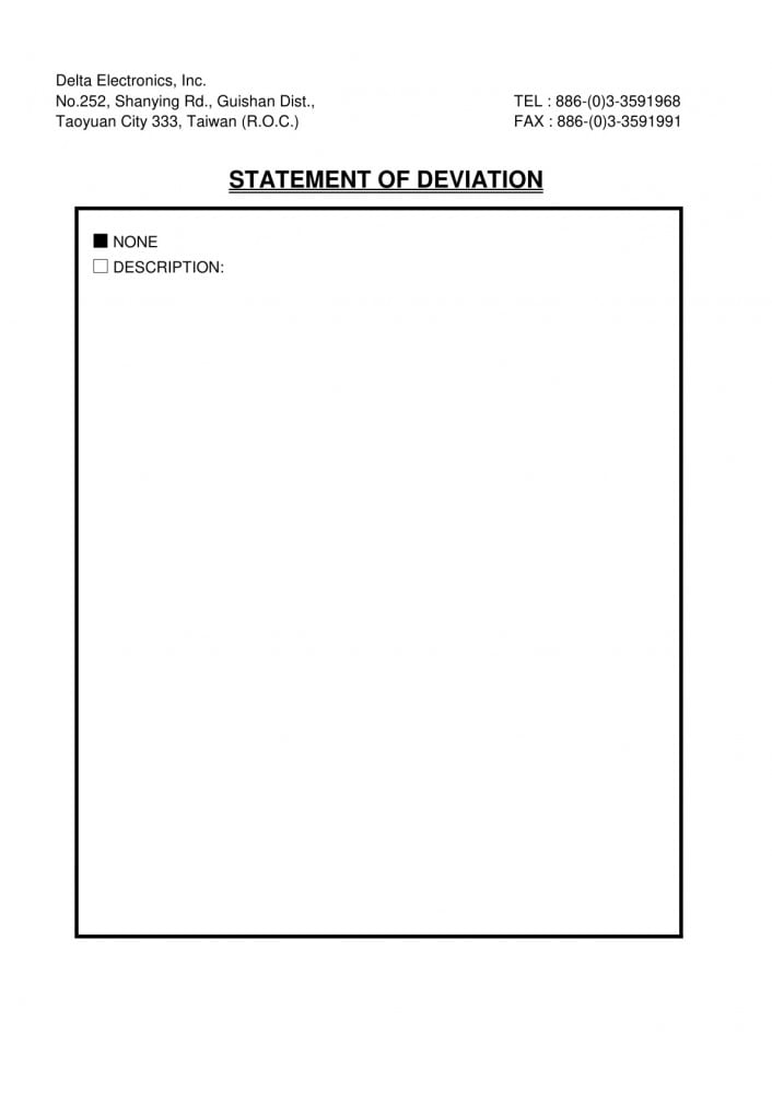 DELTA EFB1524SHG mechanical specification page 3