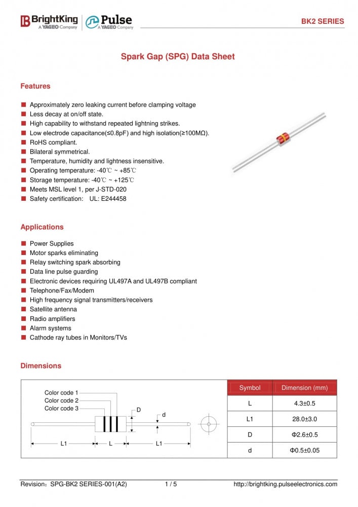BK22000702 datasheet page 1