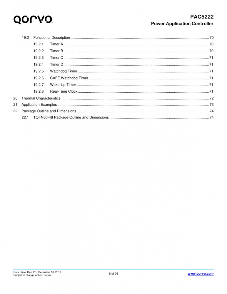 PAC5222 datasheet page 5