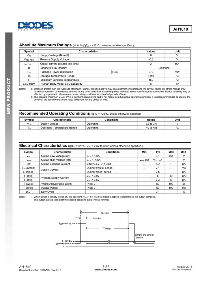 AH1810-W-7 datasheet page 3