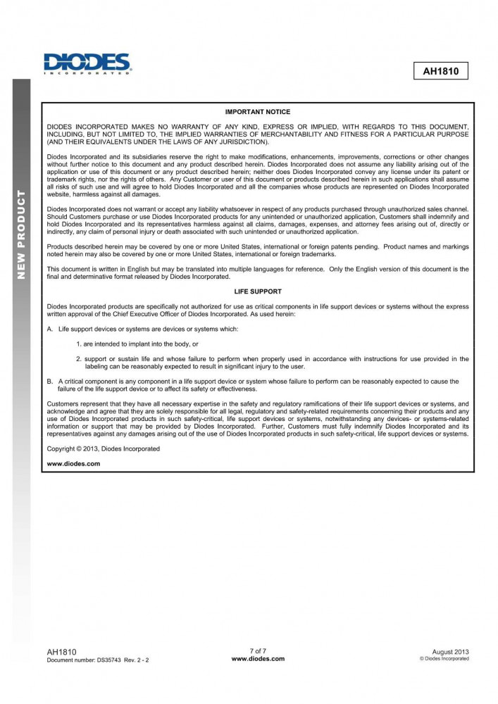 AH1810-W-7 datasheet page 7
