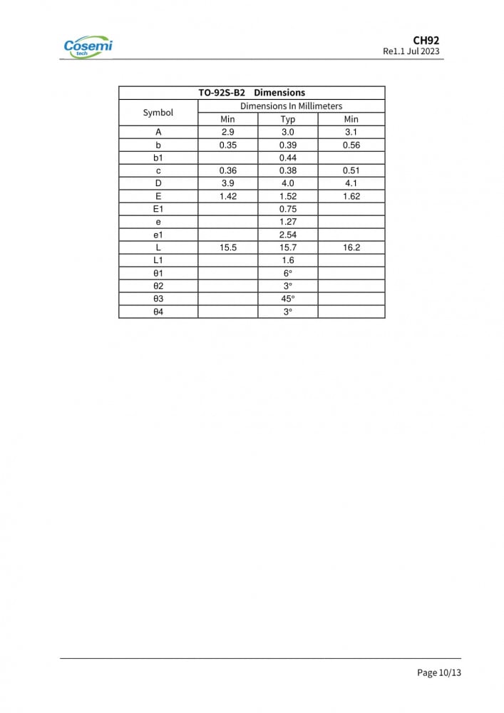 CH92 datasheet page 10