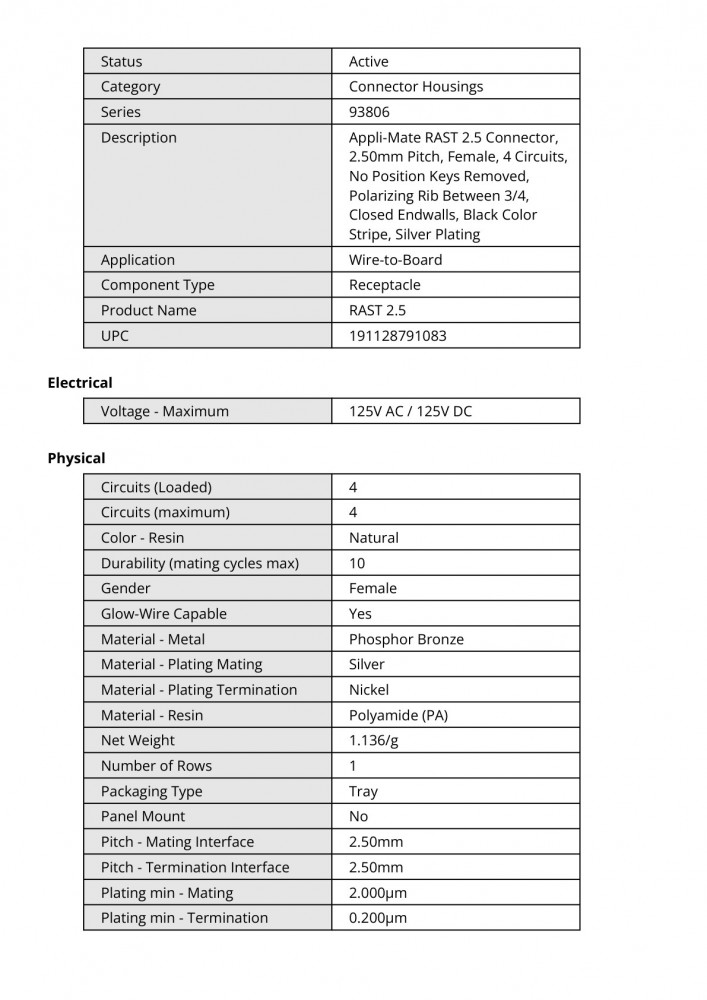 MOLEX 938060513 technical document image 2