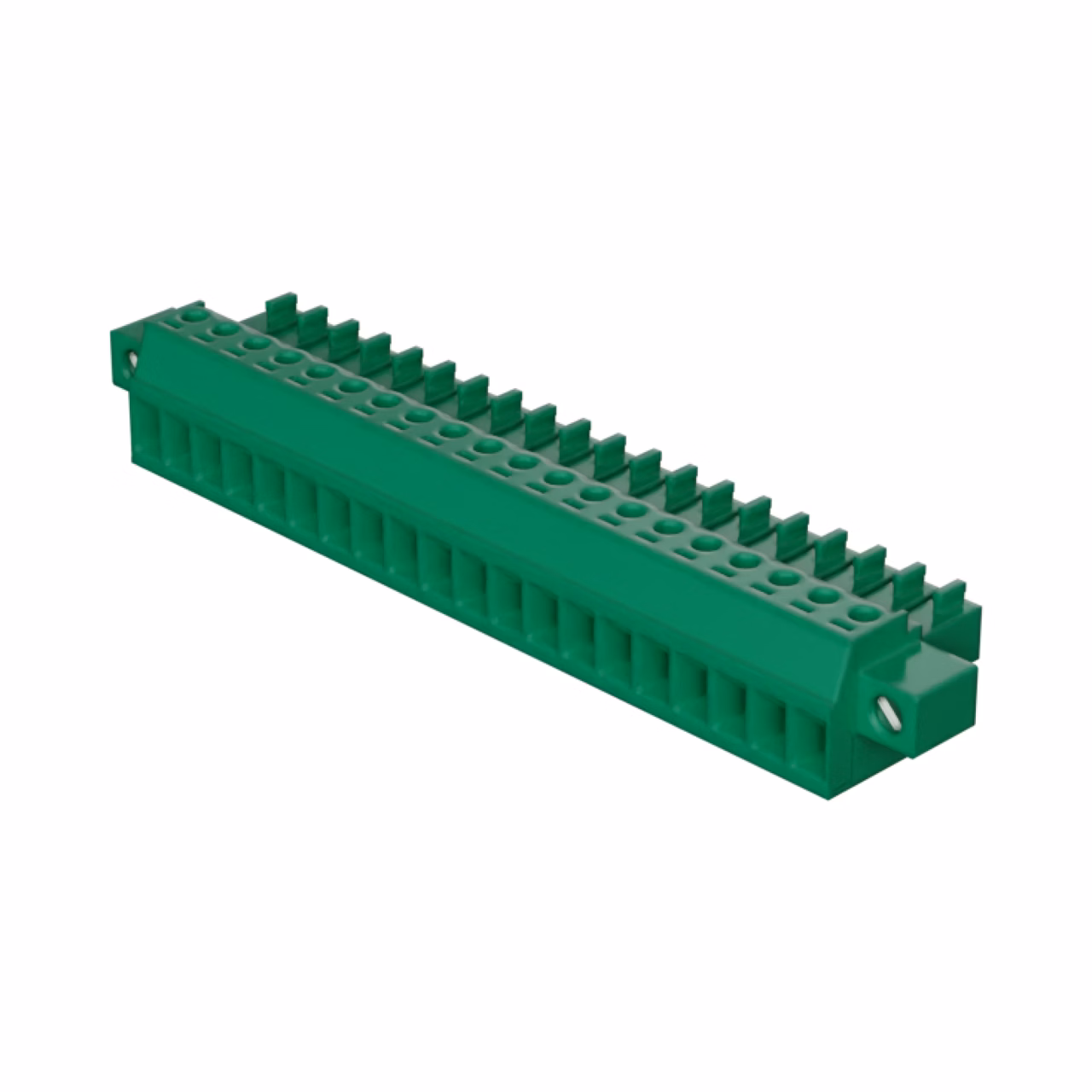 3.50mm Pitch Eurostyle Horizontal Plug, with Retention Screws, Green Housing, 20 Circuits for sale
