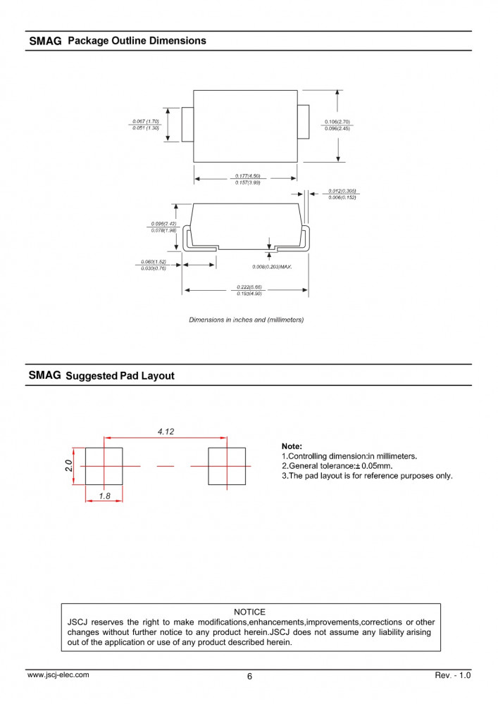 JSCJ SMAJ series datasheet page 6
