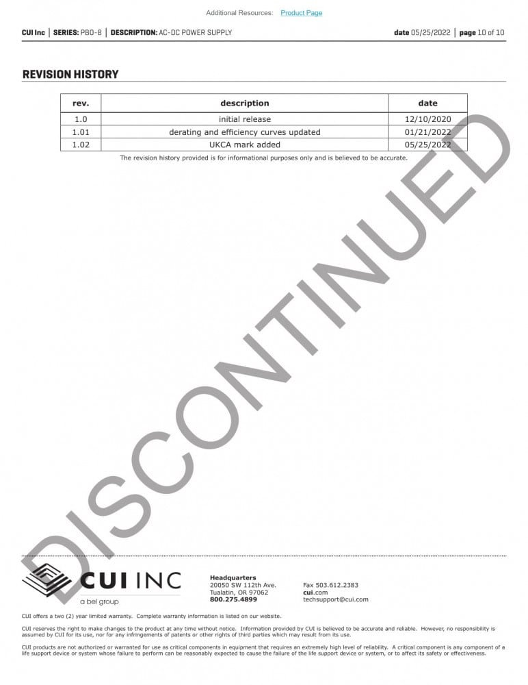 PBO-8-9-B datasheet page 10