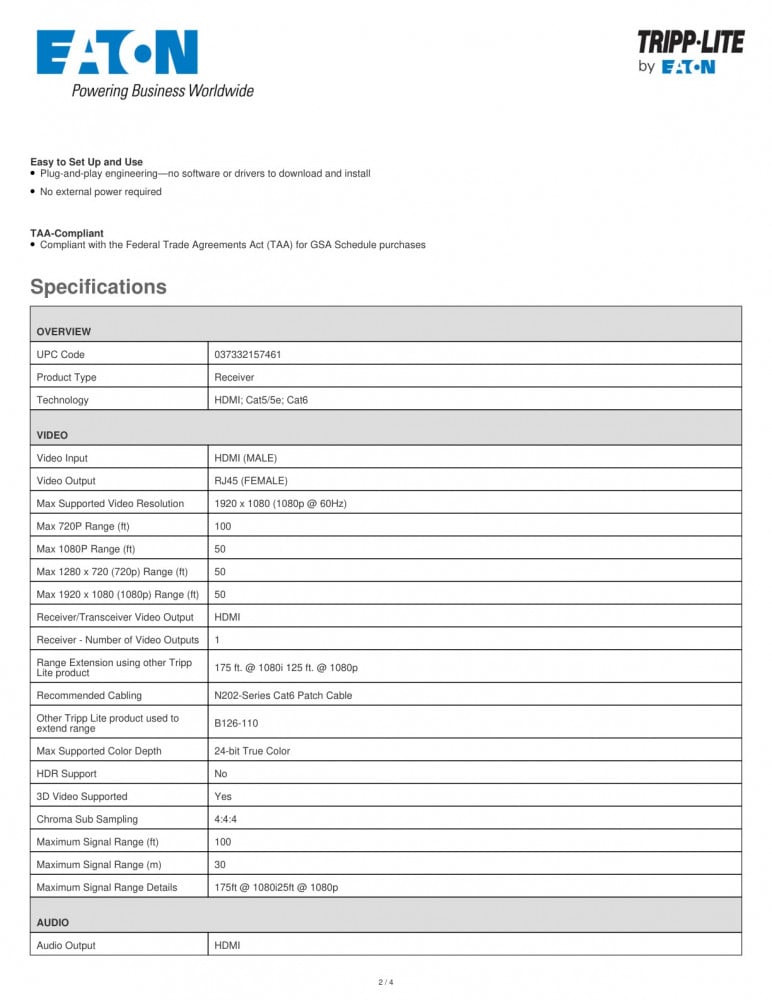 B126-1P0 technical document page 2