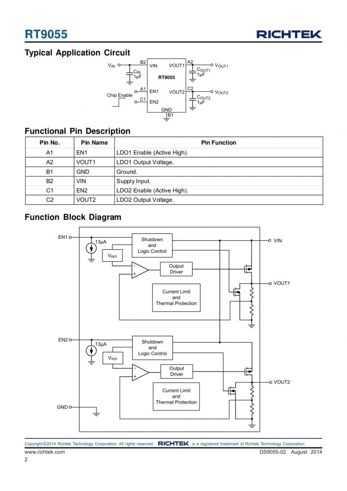 RT9055 datasheet page 2