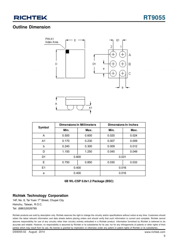 RT9055 datasheet page 9