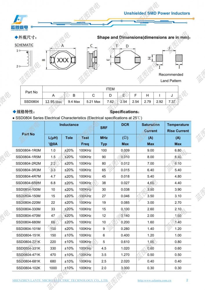 SSD0804 datasheet page 2