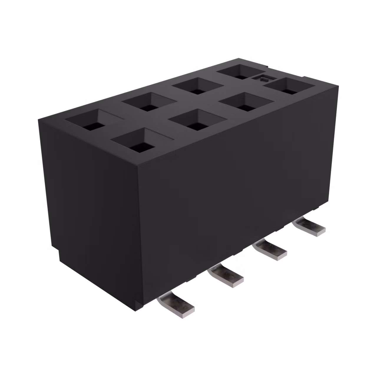 Milli-Grid Vertical Receptacle, 2.00mm Pitch, Dual Row, Surface Mount, Top/Bottom Entry, with Cap, Tape and Reel, 0.38µm Gold (Au) Plating, 10 Circuits