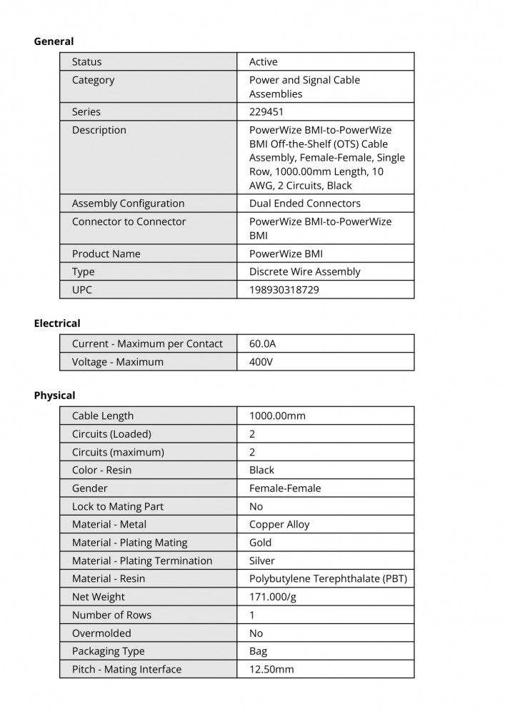 Product document page 2 for MOLEX 2294512325