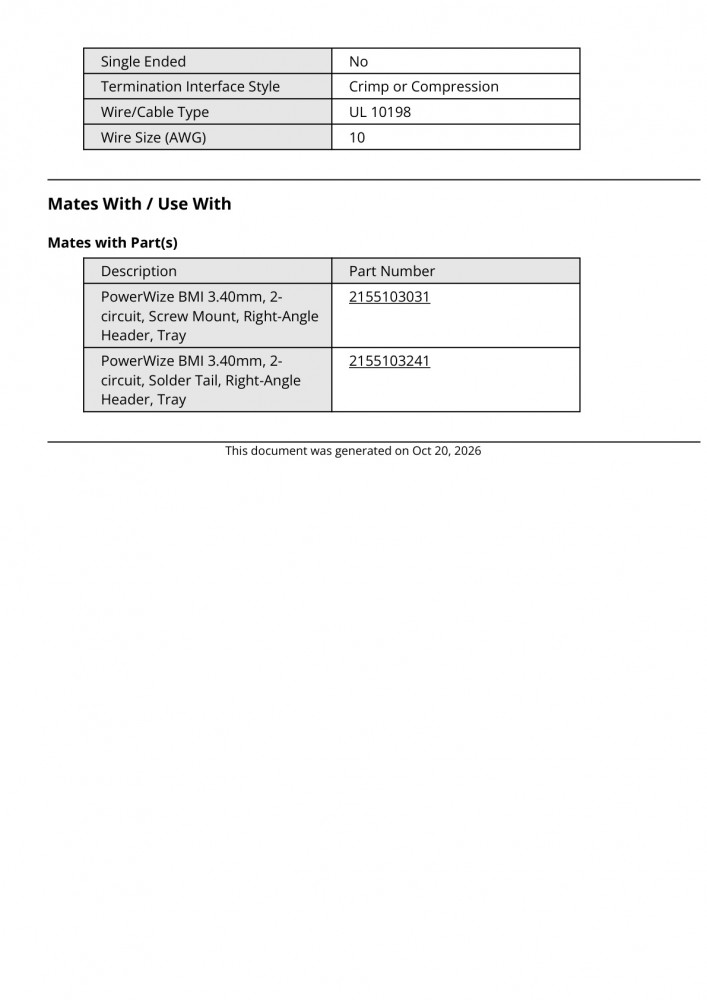 Product document page 3 for MOLEX 2294512325