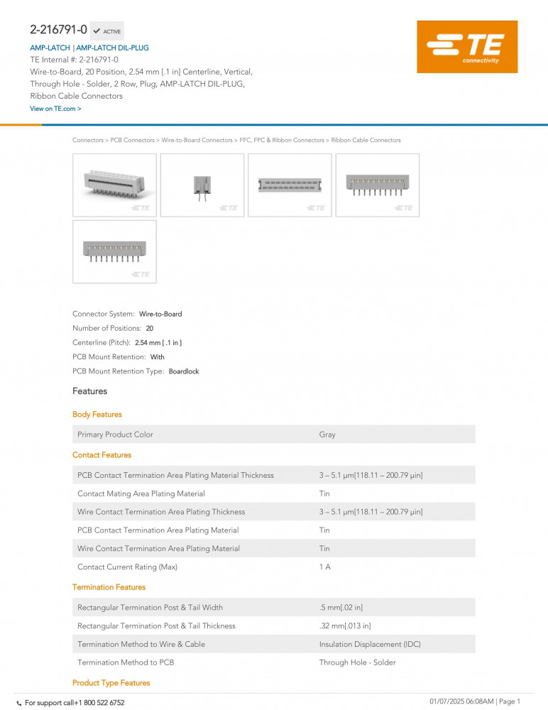 2-216791-0 technical document page 1