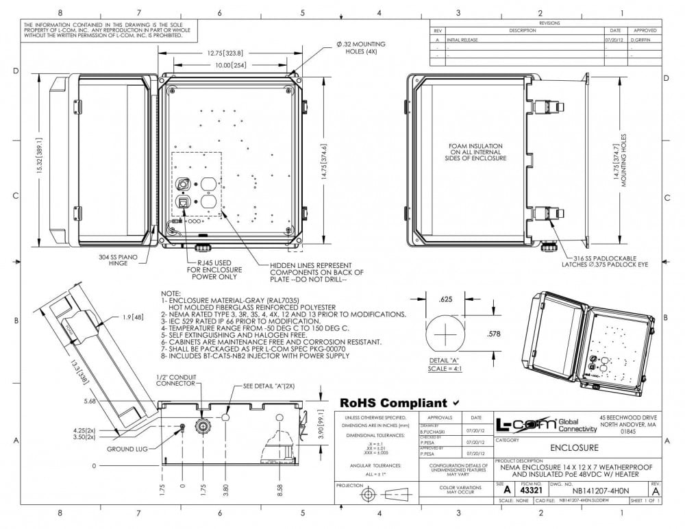 L-com NB141207-4H0N technical document page