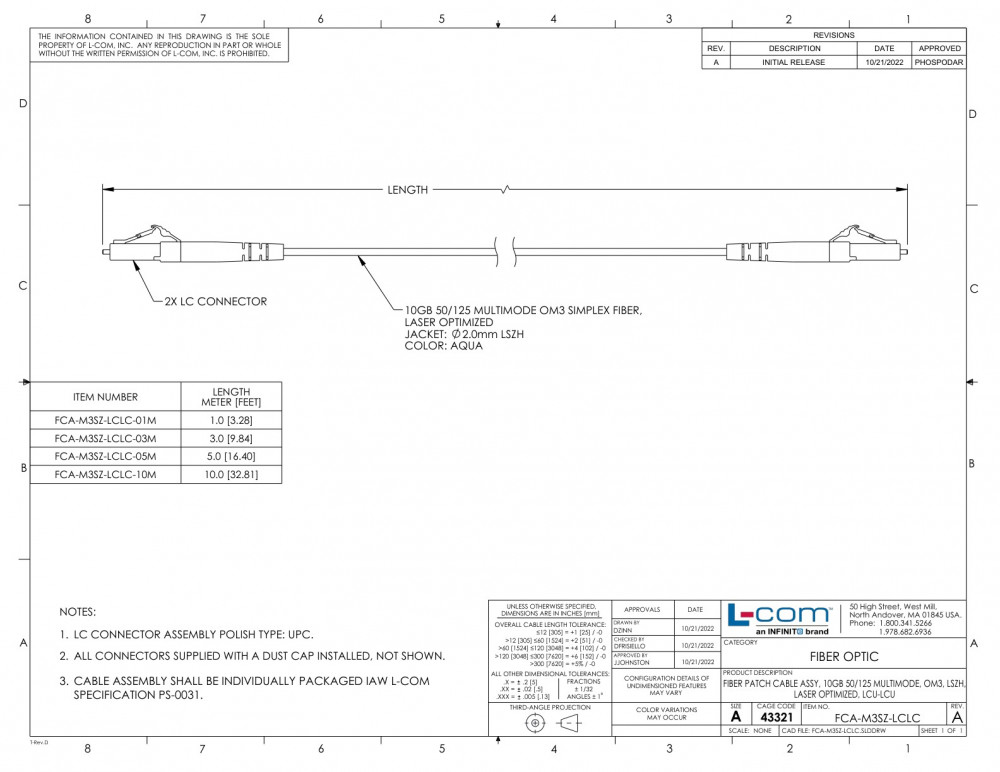 FCA-M3SZ-LCLC-10M technical document