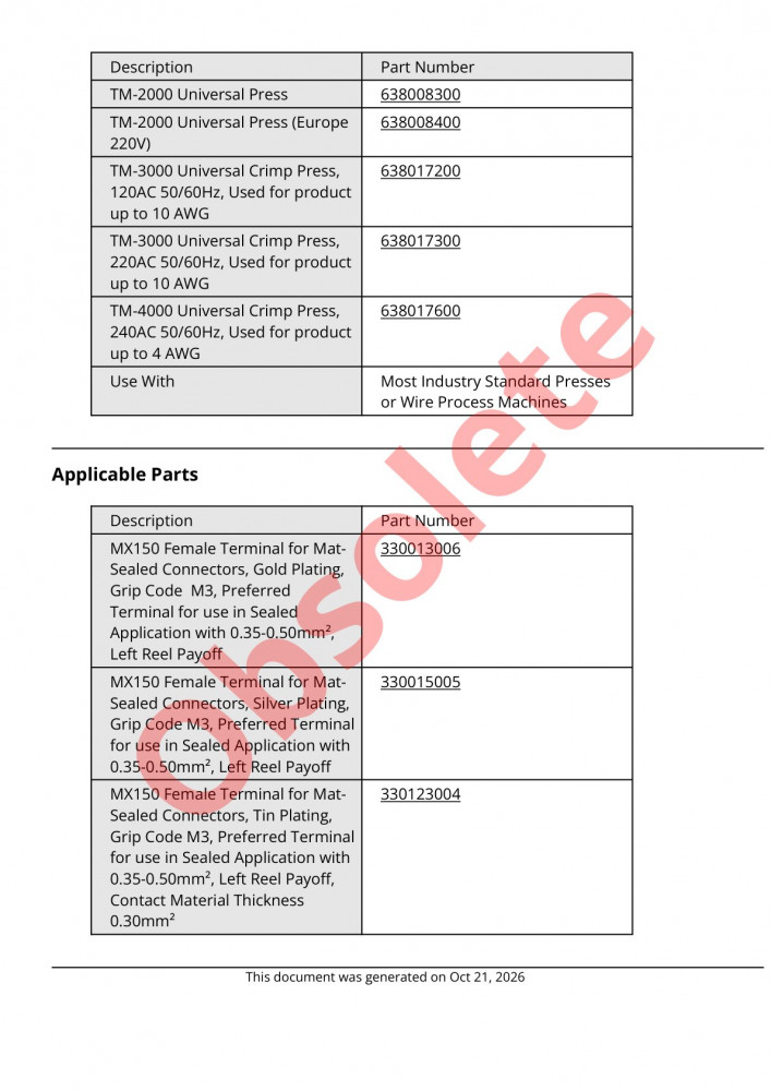 Product document page 3 for MOLEX 639018700