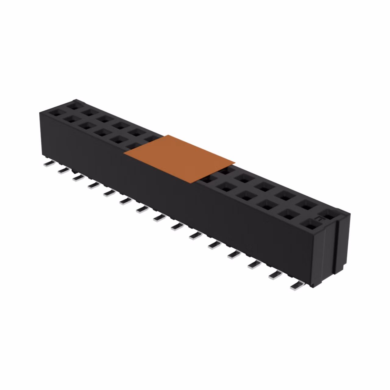 Milli-Grid Vertical Receptacle, 2.00mm Pitch, Dual Row, Surface Mount, Top/Bottom Entry, with Press-fit Plastic Pegs, with Pick-and-Place Tape, Tape and Reel, 0.75µm Gold (Au) Plating, 30 Circuits for sale