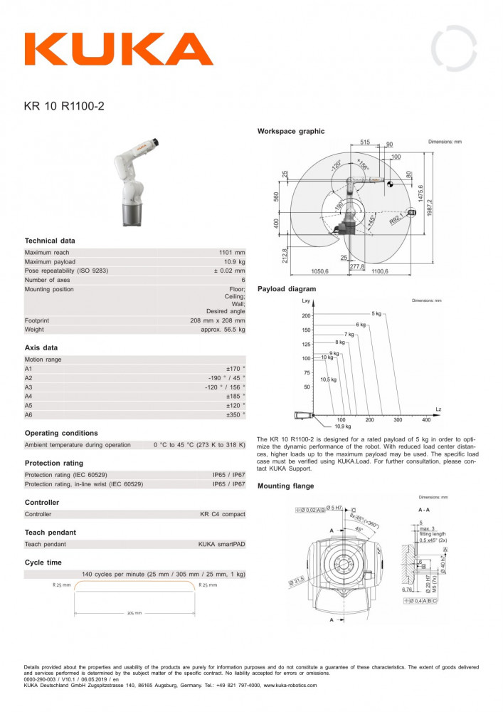 KR 10 R1100-2 technical documentation preview