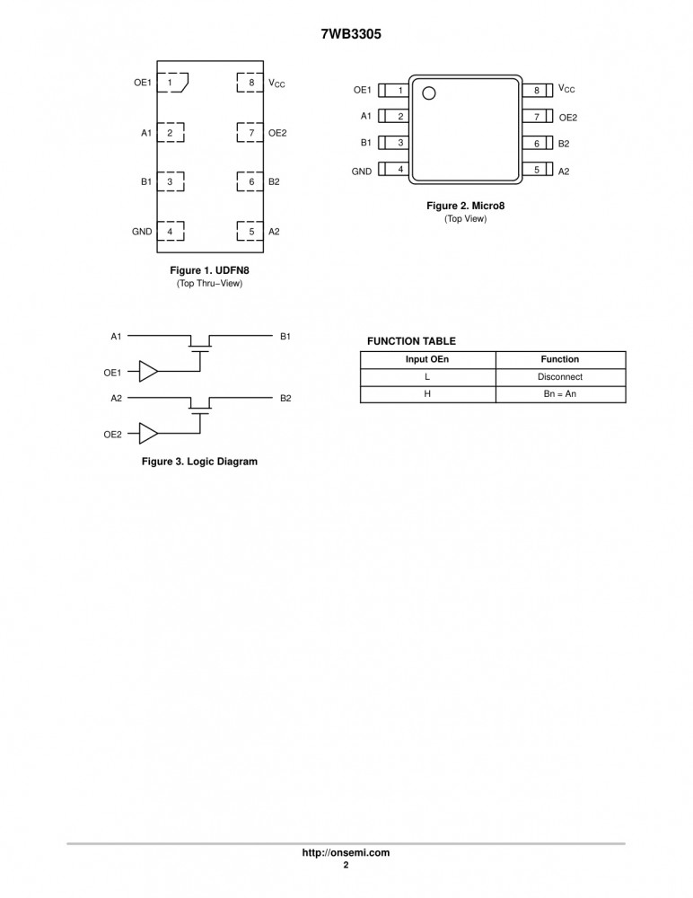 7WB3305 datasheet page 2