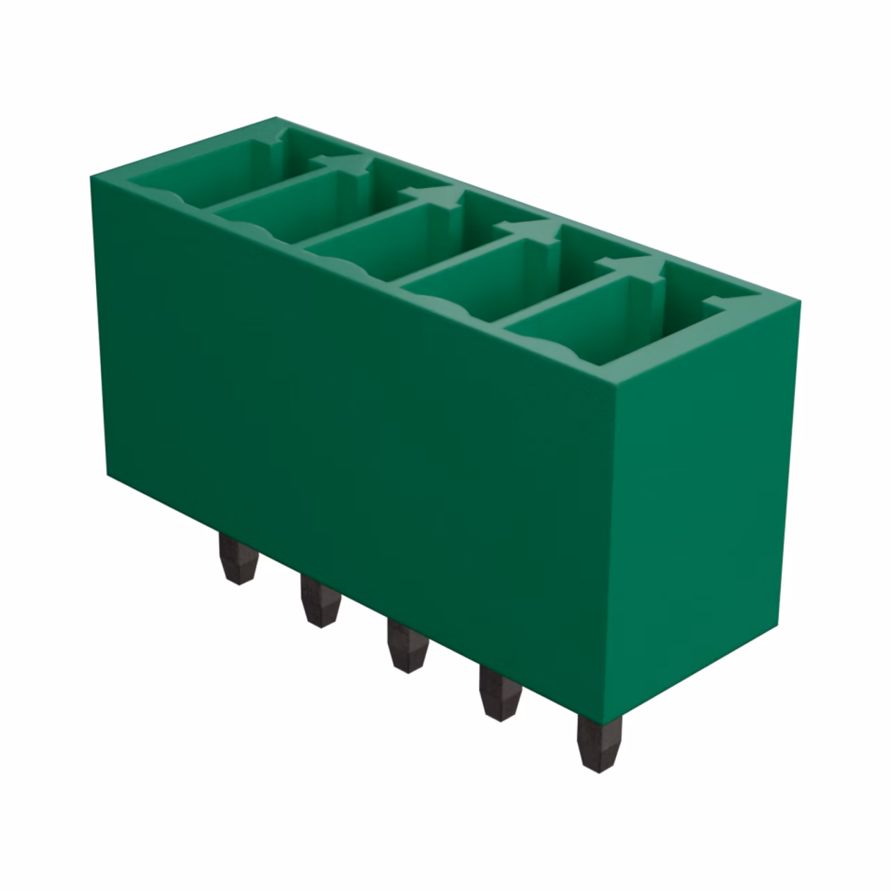 3.50mm Pitch Eurostyle Vertical PCB Header, Green Housing, 5 Circuits for sale
