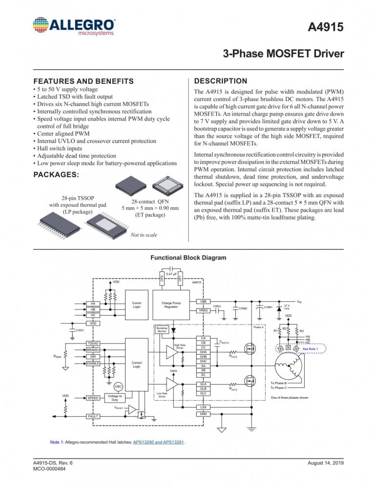A4915 datasheet page 1