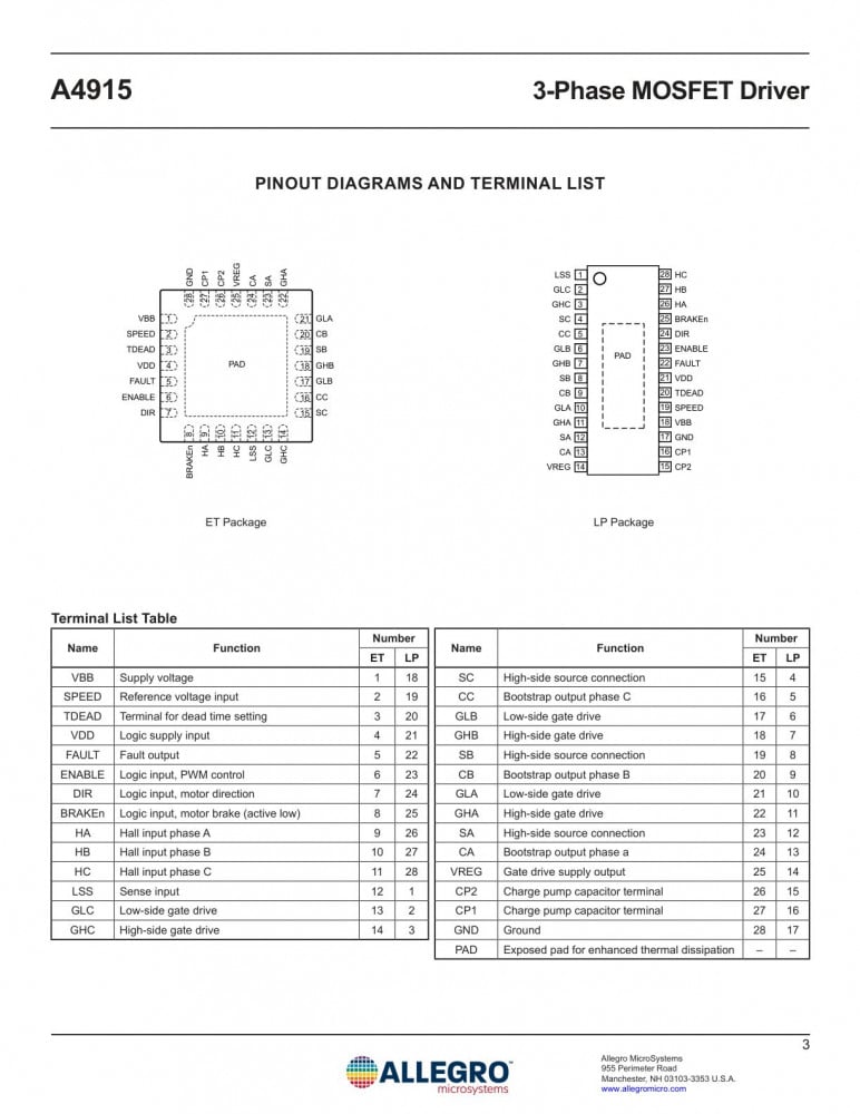 A4915 datasheet page 3