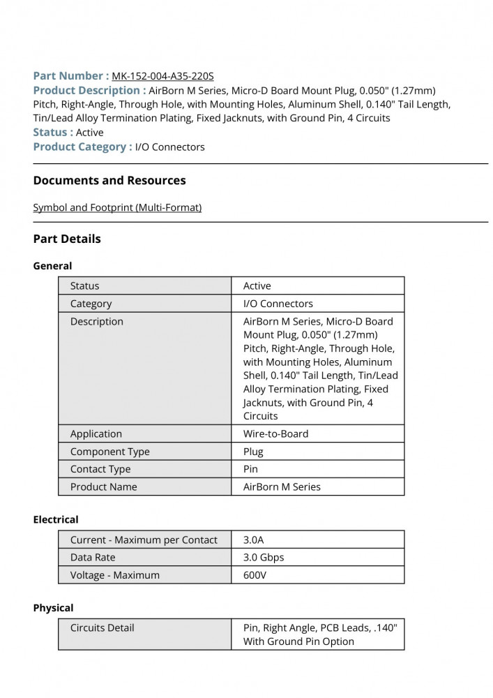 MK-152-004-A35-220S technical document image, page 1