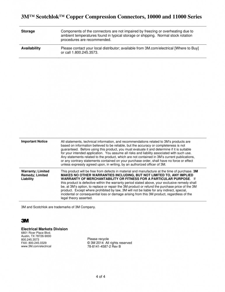 3M Scotchlok connector installation information
