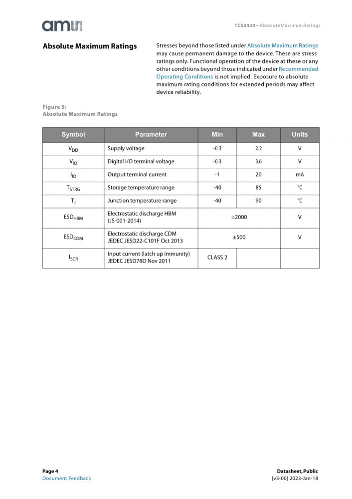 TCS34303 datasheet page 5