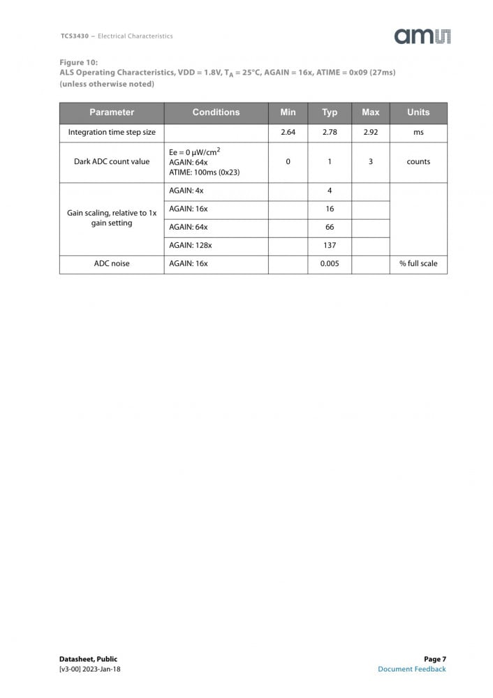 TCS34303 datasheet page 8