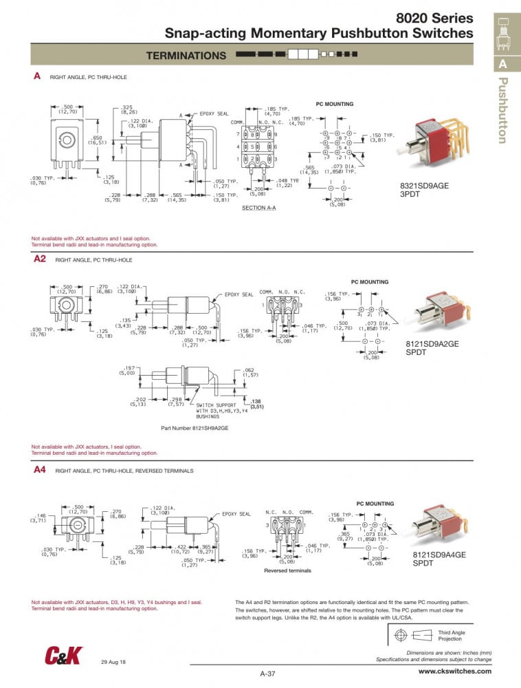 C&K 8121SHZGE datasheet page 9