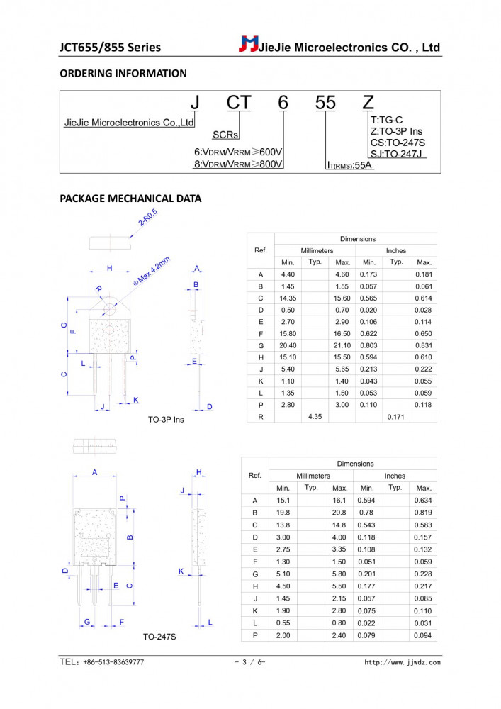 JCT855Z datasheet page 3