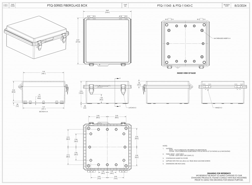 PTQ-11043 product drawing image