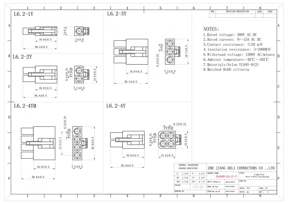 DLL L6.2-RT technical drawing page 1