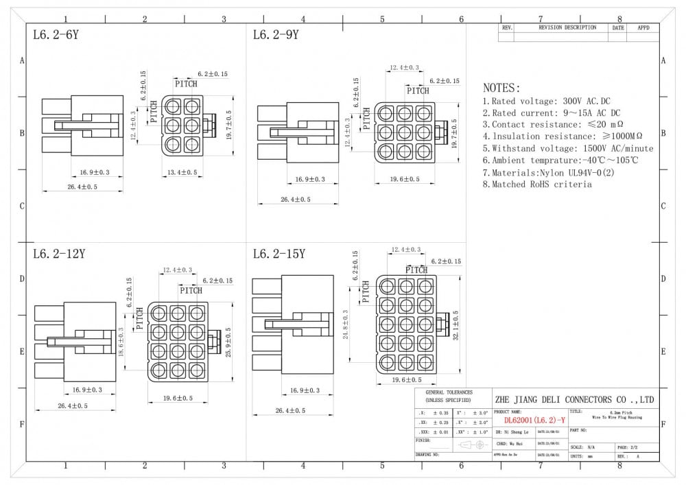 DLL L6.2-RT technical drawing page 2