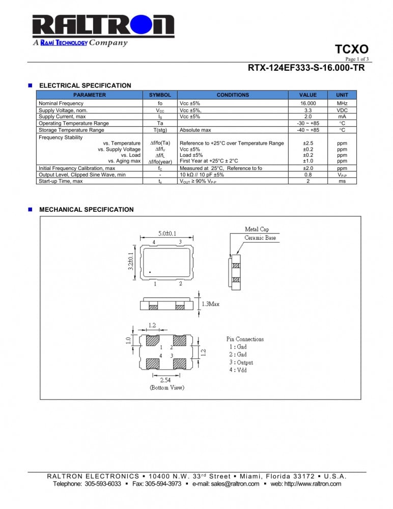 RTX-124EF333-S-16.000-TR datasheet page 1