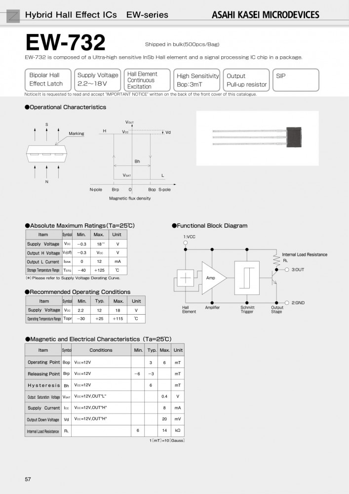 EW732 datasheet page 1