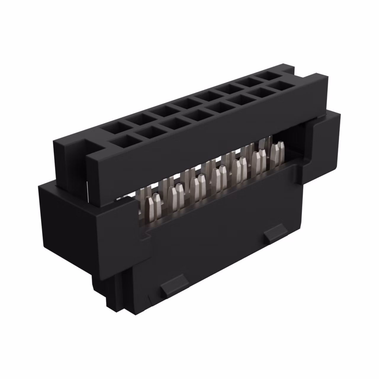 Milli-Grid Cable-to-Board Receptacle, Dual Row, IDT, Lead-Free, 16 Circuits, 0.38µm Gold (Au) Plating, Dual Locking Friction Ramps for sale