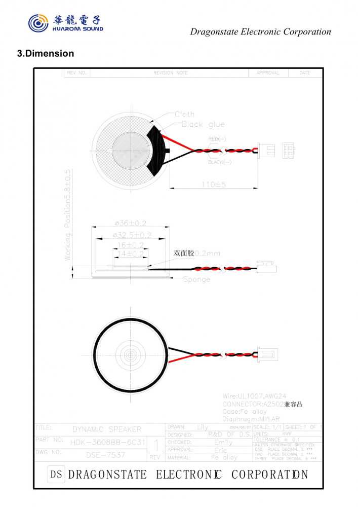 HDK-3608BB-6C31 reliability tests