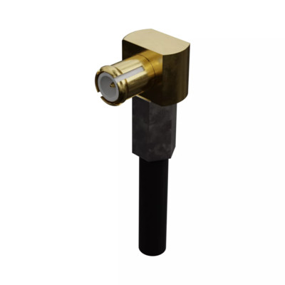 MCX Plug, Right-Angle, Crimp, RD-316 Cable, Brass Body, Gold (Au) Plated Body, Tray, 50 Ohms for sale