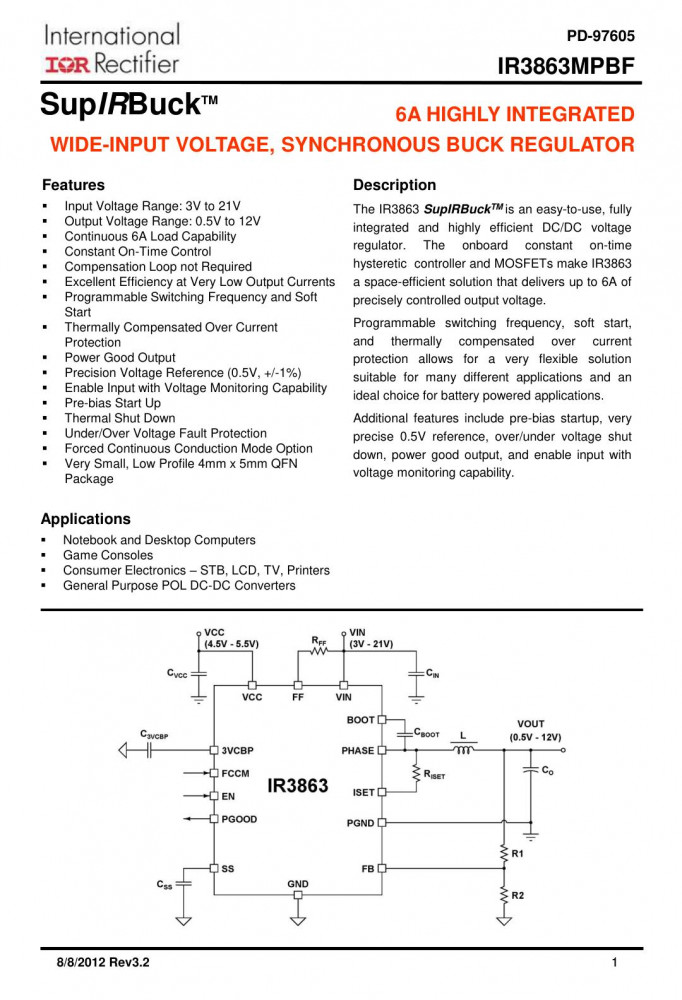 IR3863 technical document page 1