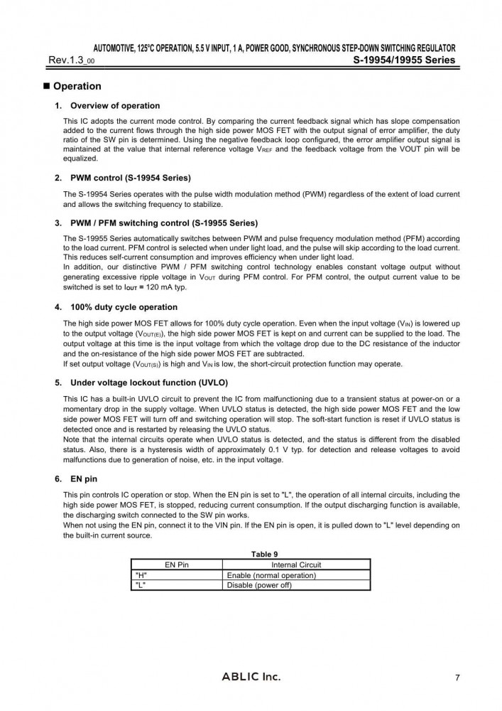 S-19954/19955 datasheet page 7